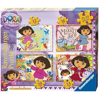 Ravensburger Dora The Explorer 4 In A Box Jigsaw Puzzles: Amazon.co.uk ...