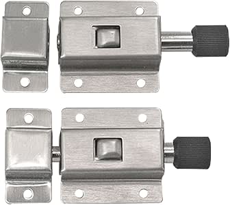 2 PCS 3 Inch Spring Loaded Door Stainless Steel Bolt: Amazon.co.uk: DIY ...