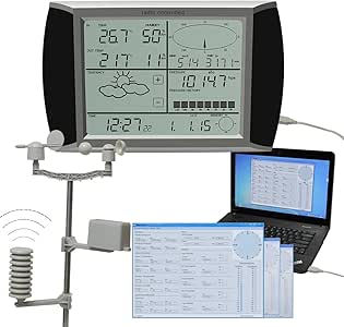 Weather Station Thermometer LCD Touchscreen Weather Station WH1080 Wind ...