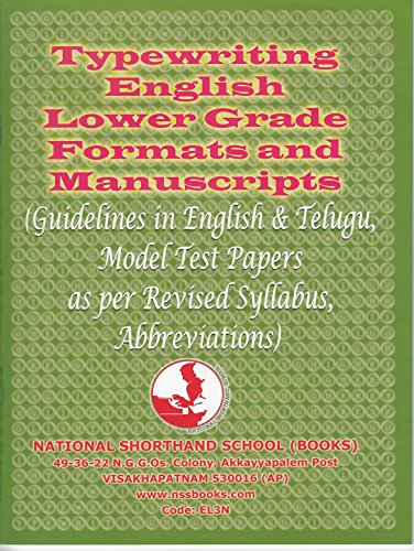 Buy TYPEWRITING ENGLISH LOWER GRADE FORMATS AND MANUSCRIPTS Book Online ...