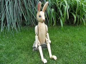 FANTASTIC LARGE ARTICULATED CARVED WOODEN RABBIT HARE 2: Amazon.co.uk ...