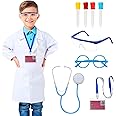 Aonuily Scientist Costume Kids, 9Pcs Doctor Costume Set White Lab Coat ...