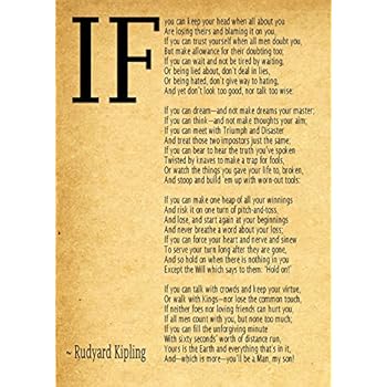 IF Poem Art Print IF Poem by Rudyard Kipling Art Print IF Poster If ...