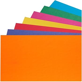 Perfect ideaz 50 Sheets Coloured Art Paper A2, Card Stock, Construction ...