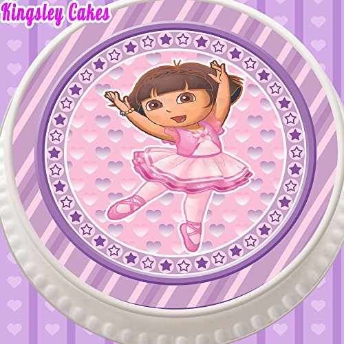 Buy PRECUT EDIBLE ICING CAKE TOPPER - 7.5 INCH ROUND DORA THE EXPLORER ...