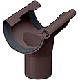 INEFA NW 125 / DN 100 Round PVC Gutter Attachment - Dark Brown - Gutter ...
