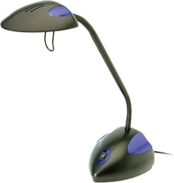 Helix Halogen Desk Lamp, Black/Blue, 35 Watt: Amazon.co.uk: Lighting