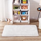 Buy CottonFry Faux Sheepskin Fur Area Rugs Round Fur Throw Rug Floor ...