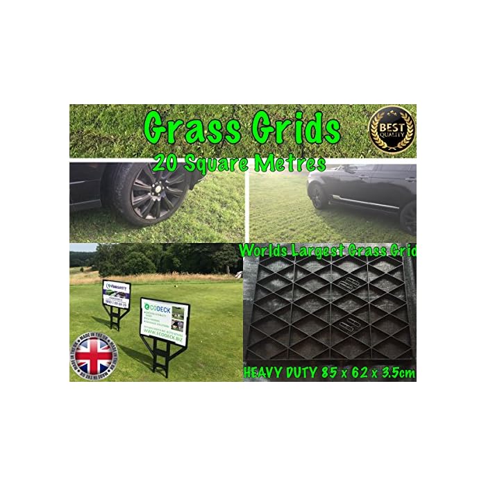 Buy 20 SQUARE METRES GRASS GRIDS ECODECK DRIVEWAY GRIDS 85x62cm PARKING ...