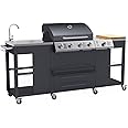 Boss Grill Texas Outdoor Kitchen - 4 Burner Gas BBQ Grill with Side ...