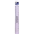 Just Stationery 6072/72 12 inch plastic Shatterproof Ruler : Amazon.co ...