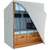 REVALA Strandkorb Schutzhülle [M 120cm] winterfest und UV-beständig, 600D Oxford ...