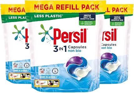 Persil 3 in 1 Non Bio Gentle Next to Sensitive Skin Washing Capsules ...