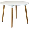 Charles Jacobs 100cm Circular Dining Table With White Tabletop and ...