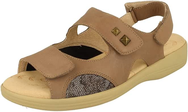 Ladies Padders EEEE Taupe Leather Sandals - Gem Size 5 UK: Amazon.co.uk ...