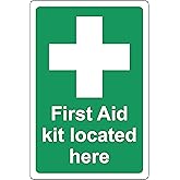 First aid box here - safety sign - AED sign, first aid stickers, first ...