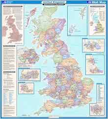 United Kingdom Administrative (OS Wall Map): Sheet 7: Amazon.co.uk ...