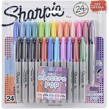 Sharpie 28 Pack Fine Permanent Markers. Limited Edition Set: Amazon.co ...