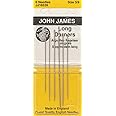 Colonial Needle 6 Count John James Long Darners Assorted Needles, Size ...
