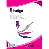 100 Sheets A4 160gsm White Card - Premium Thick Printing Paper Suitable ...