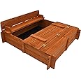 Big Game Hunters Sand Pit | 96 x 96 Square Wooden Sandpit with Lid ...