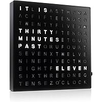 Sharper Image® LED Light-Up Word Clock, 7.75" Modern Design, Electronic ...