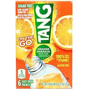 Tang Orange Sugar Free Singles To Go 6 Sachet Drink Mix 22g: Amazon.co ...
