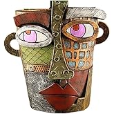 Jimenez Abstract Rainbow Head Planter, Graffiti Face Planter with ...