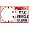 Vehicle Height Sticker Height Warning (2) : Amazon.co.uk: Automotive