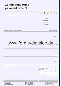 Quittungen, Belege, Kassenzettel plus MwSt, PDF A4-H Standard: Amazon ...