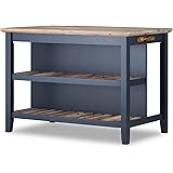 Florence Kitchen Island With Cupboard 2 Drawers and Shelves | Large ...