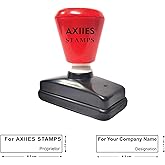 AXIIES Self Ink/Pre Ink Round Stamp Customized Rubber Seal (Medium ...