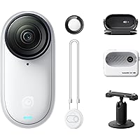 insta360 GO 3S - 128 GB White 4K Tiny Portable Vlogging Camera, Hands-Free POVs, Mount Anywhere ...