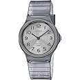 Casio Unisex 35.00mm Quartz Watch with White Analogue dial and Grey Plastic/Resin Bracelet Strap ...