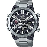 Casio Edifice ECB-950DB-1ADF Black Analog-Digital Dial Silver Stainless Steel Band Men's Watch ...