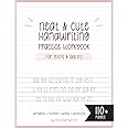 Neat and Cute Handwriting practice Workbook for adults and Teens ...