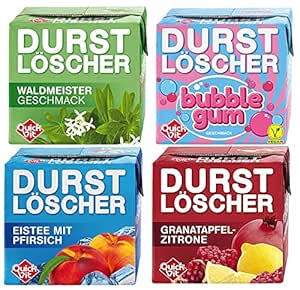 48 Pack Durstlöscher a 500ml Mixbox 4 Sorten Durstlöscher Bubble Gum, Eistee Pfirsich ...