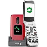 Doro 6820 4G Unlocked Flip Mobile Phone for Seniors with Talking Number Keys, 2MP Camera ...