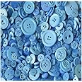 100g **Light Blue** Sewing Buttons/Assorted Sizes/Arts Crafts/Scrapbook ...