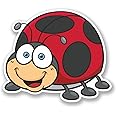 2 x 10cm/100mm Ladybird Ladybug WINDOW CLING STICKER Car Van Campervan ...