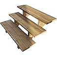 Scala esterna in legno, 2-7 gradini, Rampa per Scale, Kit pronto all ...