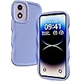 XINYEXIN Liquid Silicone Case for Motorola Moto E14 / Moto G24 / Moto G04, Wave Frame Curly ...