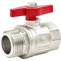 VARIOSAN Kugelhahn 13521, 1/2" IG/AG, DN15, Messing, voller Durchgang, Flügelschraube : Amazon ...