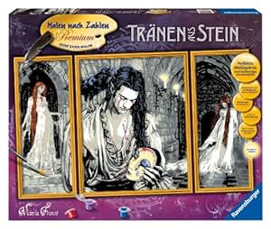 Ravensburger 28956 - Tränen aus Stein (Favole) - Malen nach Zahlen Premium Triptychon, 80 x 50 ...
