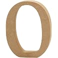 Wooden MDF Number 0 - Size 8cm Tall - Free Standing Wooden Number for ...