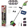Genius Rotorazer 8-in-1 Garden Tool Set 23-Piece Battery Grass Trimmer, Lawn Edging Cutter ...