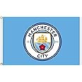 MCFC Official Manchester City Crest Premier League Champions Flag (5ft ...