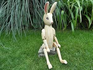 FANTASTIC LARGE ARTICULATED CARVED WOODEN RABBIT HARE 3: Amazon.co.uk ...