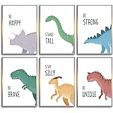Outus 9 Pieces Dinosaur Wall Art Prints Dinosaurs Poster Wall Decals ...