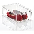 mDesign Shoe Storage Box with Drawer Construction – Sturdy Plastic ...